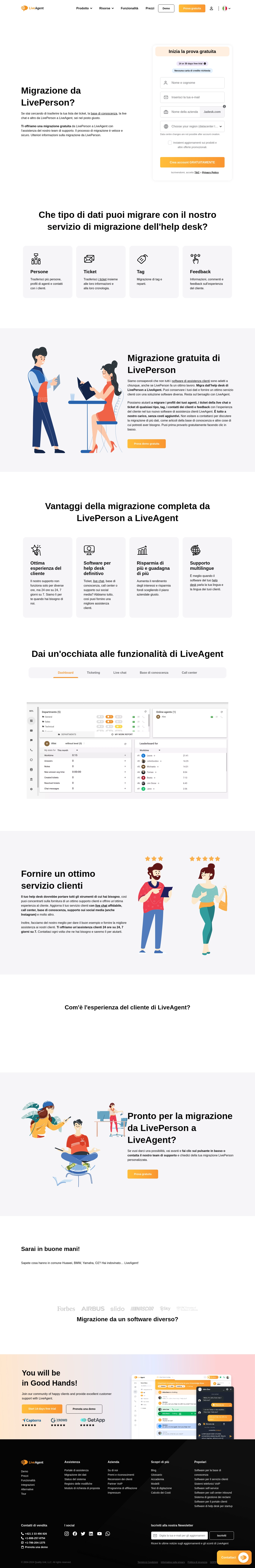 Migrazione da LivePerson - LiveAgent
