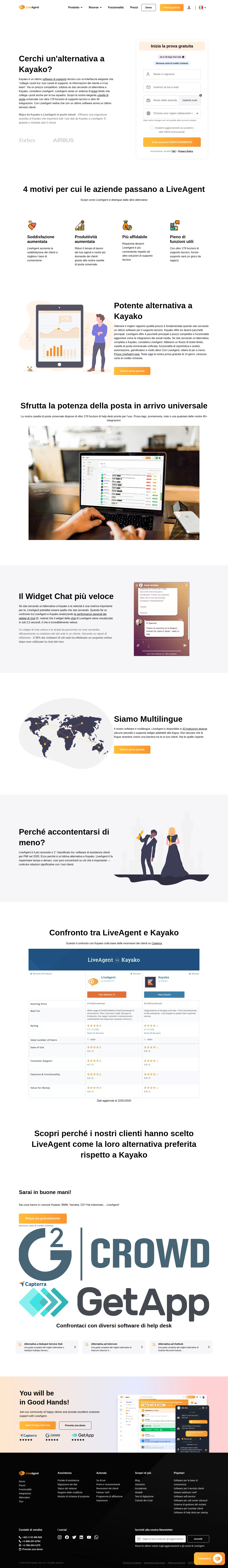 L'alternativa a Kayako - LiveAgent