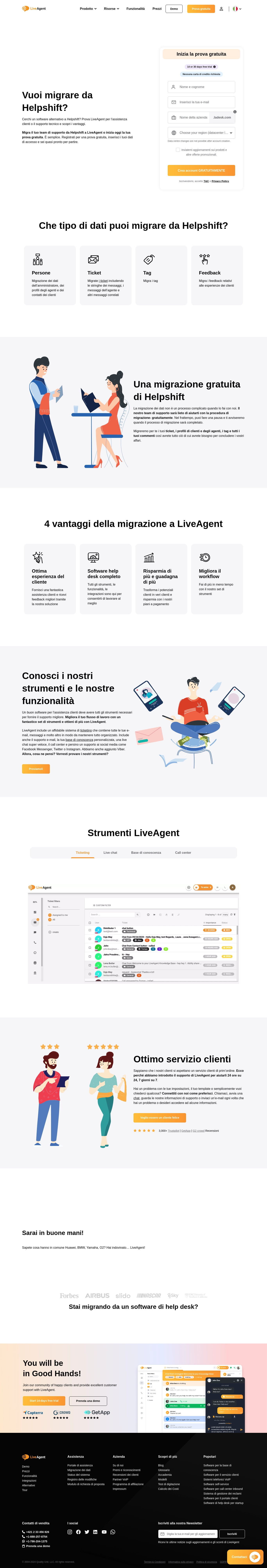 Migrazione da Helpshift - LiveAgent