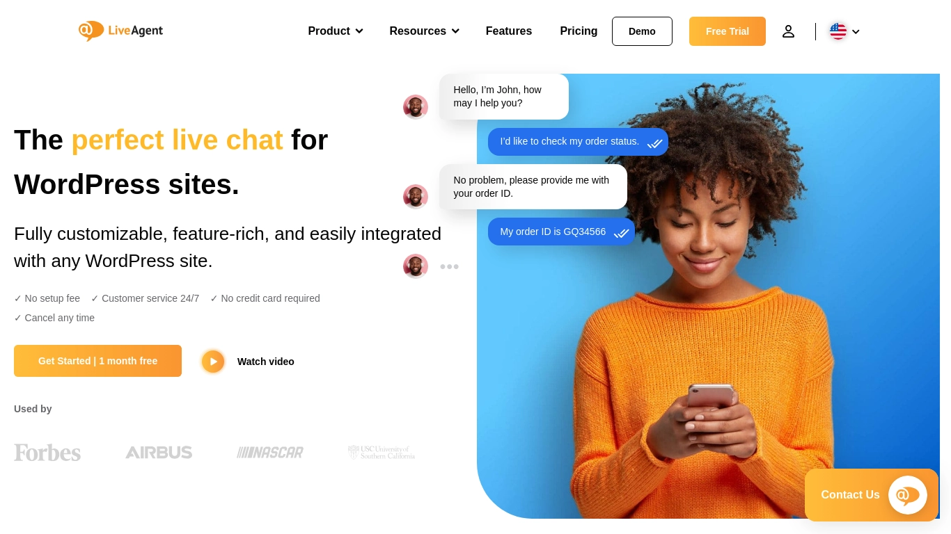 Live chat for WordPress - LiveAgent
