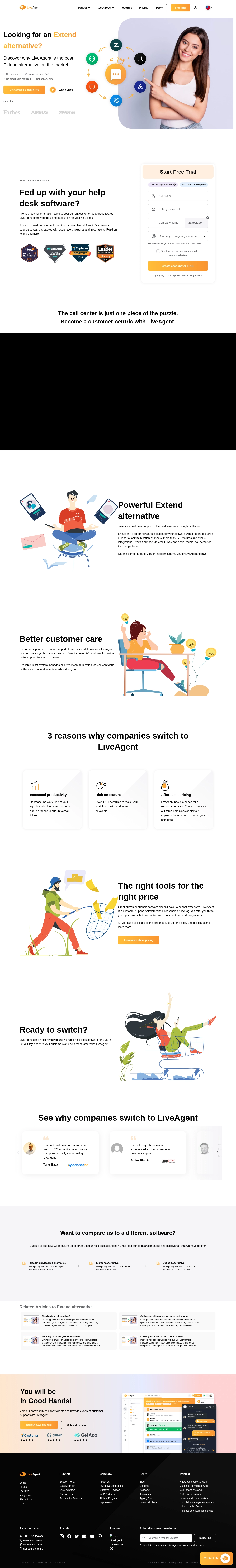 Extend alternative - LiveAgent