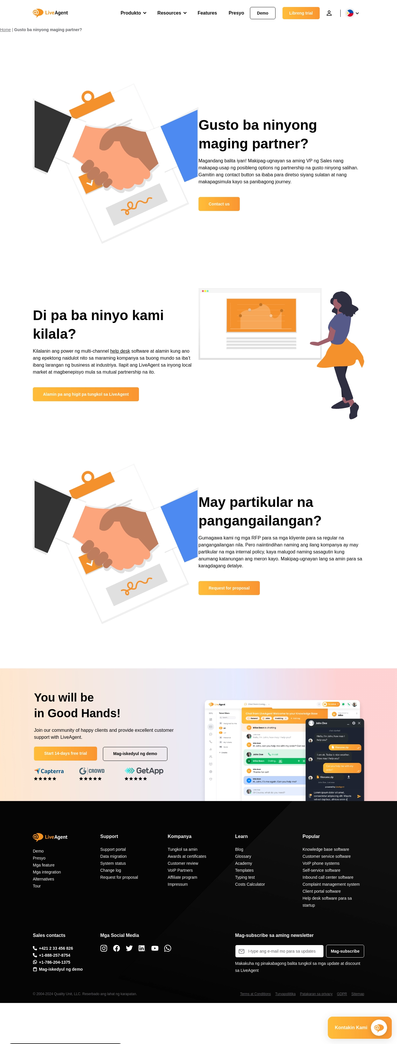 Makipag-partner sa Quality Unit | LiveAgent