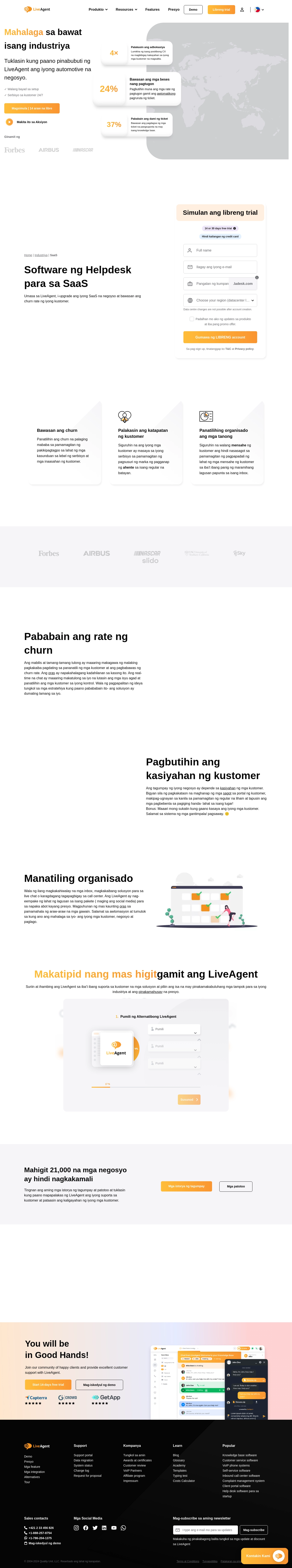 Software ng Helpdesk para sa SaaS | LiveAgent