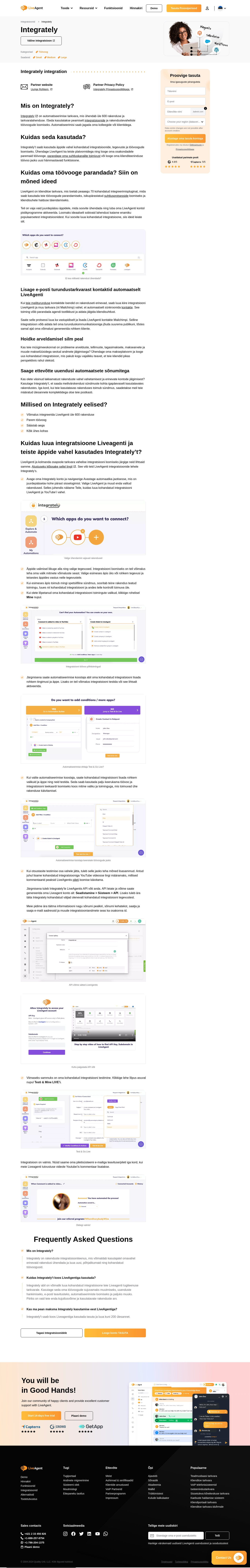 Integrately - LiveAgent