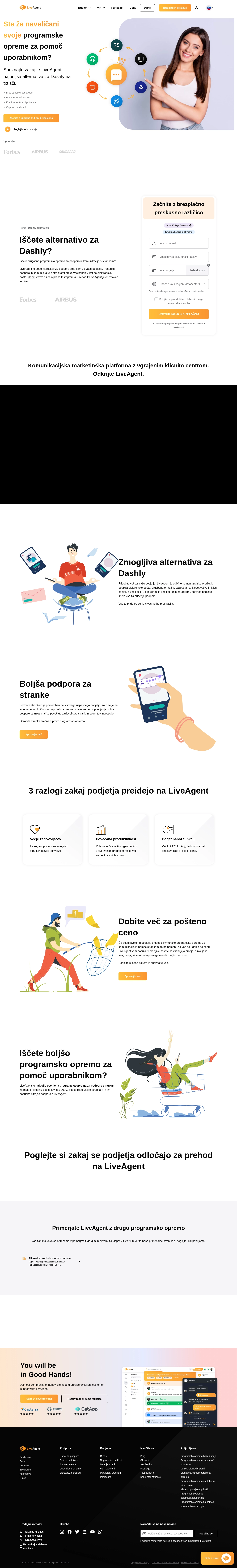 Dashly alternativa - LiveAgent