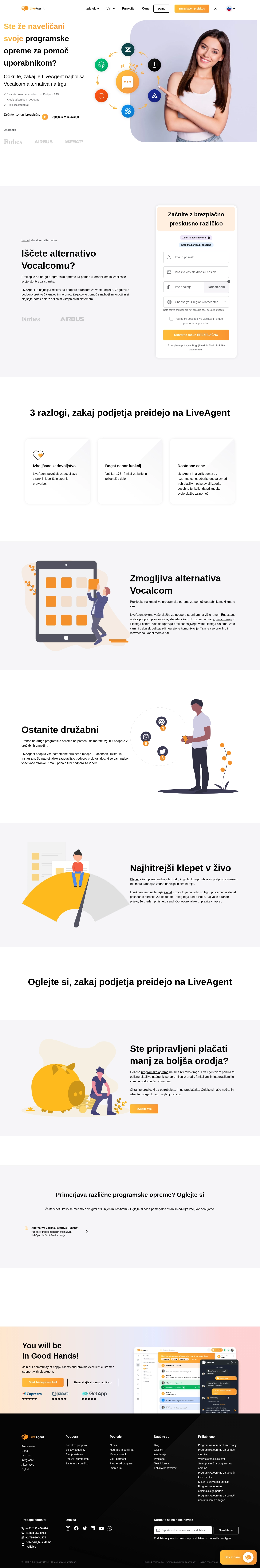 Vocalcom alternativa - LiveAgent