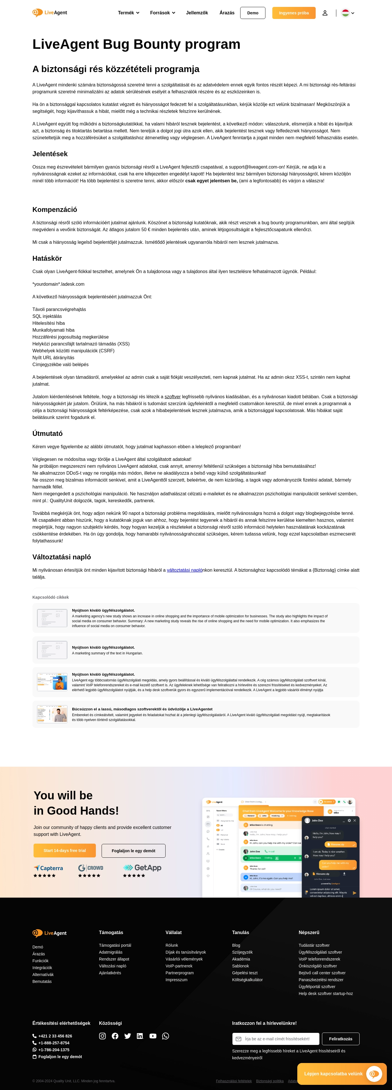 LiveAgent Bug Bounty program | LiveAgent