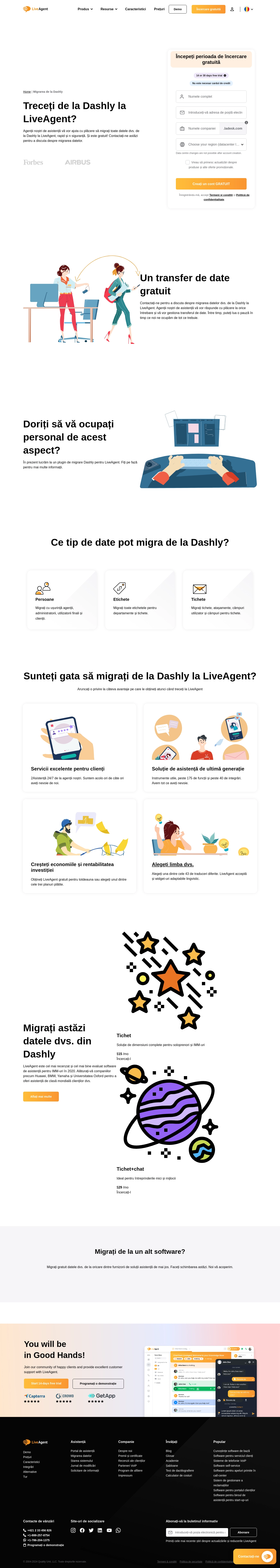Migrarea de la Dashly - LiveAgent