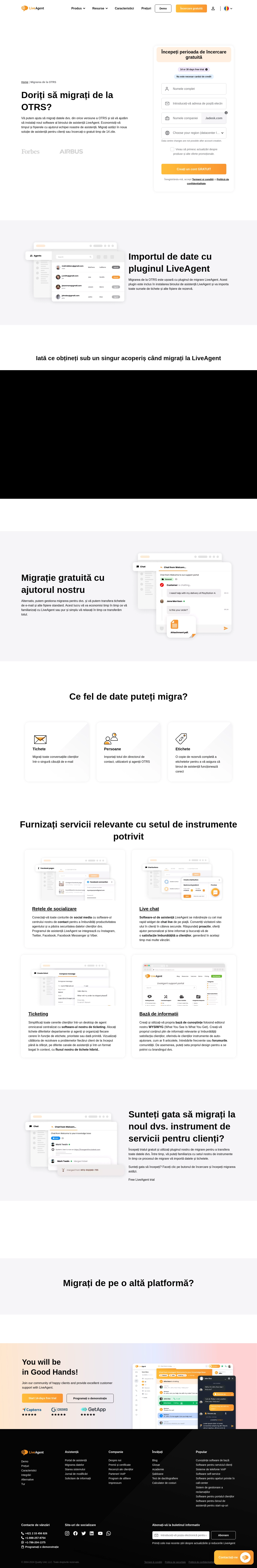 Migrarea de la OTRS - LiveAgent