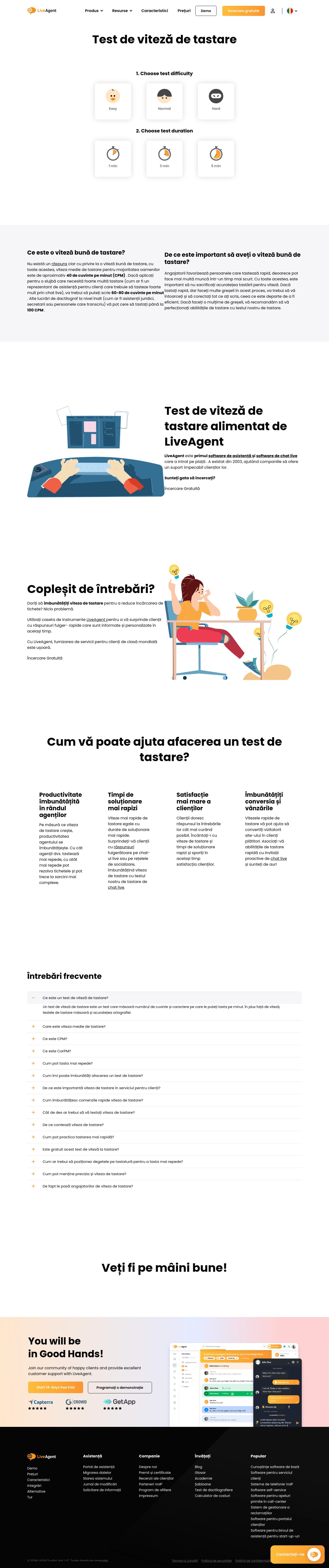 Test de Tastare - LiveAgent