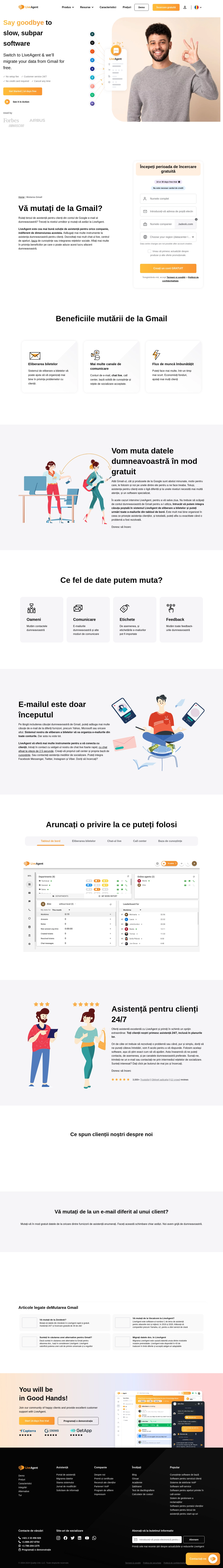 Mutarea Gmail - LiveAgent