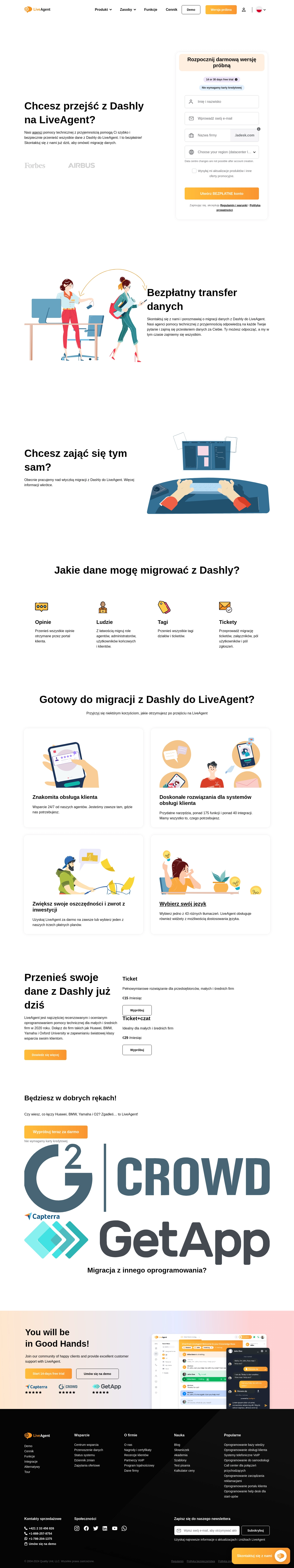 Migracja z Dashly - LiveAgent