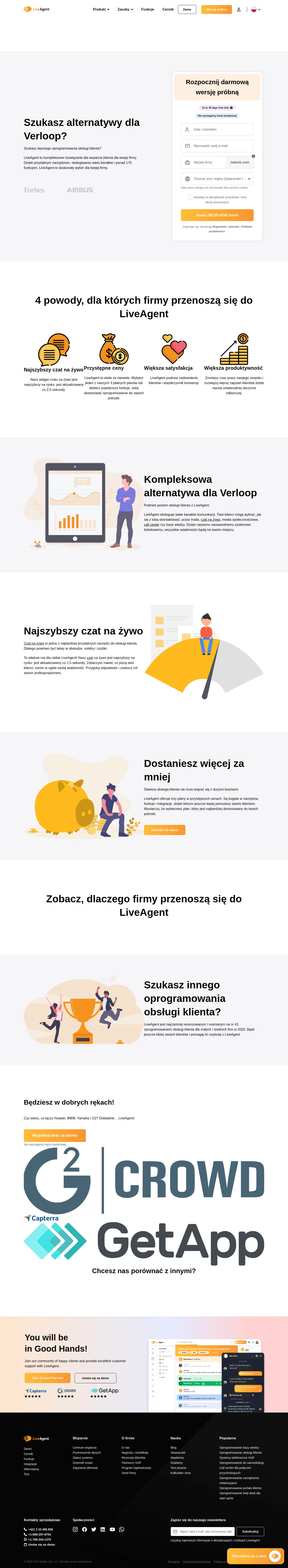 Alternatywa dla Verloop - LiveAgent