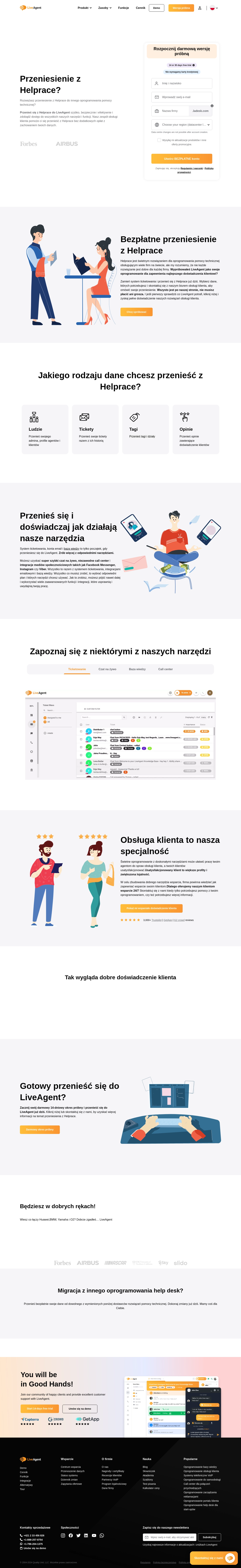 Migracja z Helprace - LiveAgent