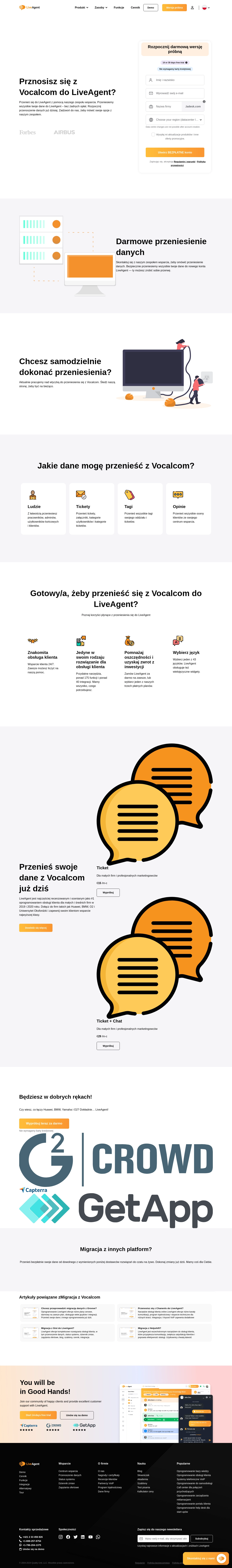 Migracja z Vocalcom - LiveAgent