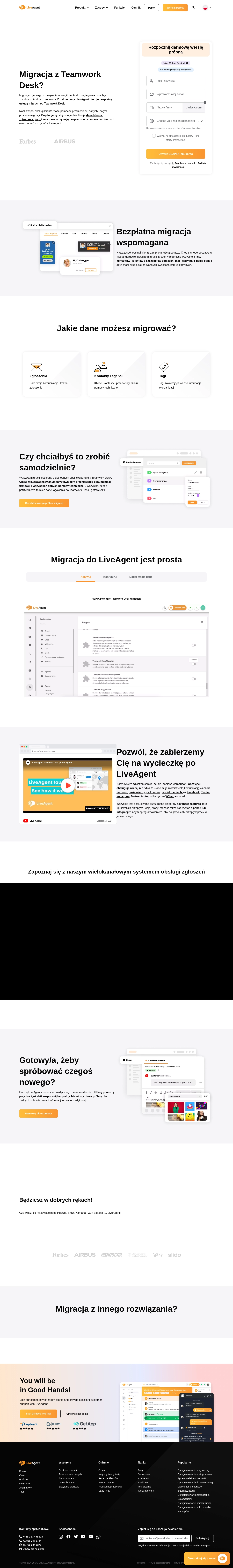 Migracja Teamwork Desk - LiveAgent