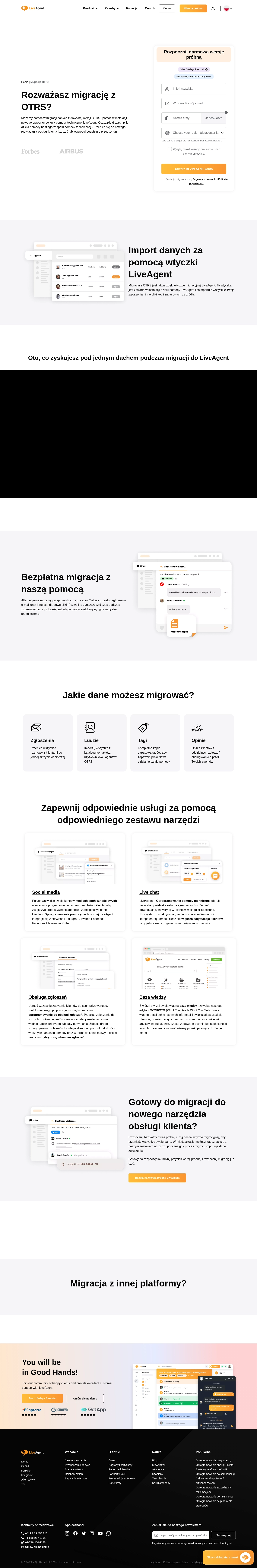 Migracja OTRS - LiveAgent