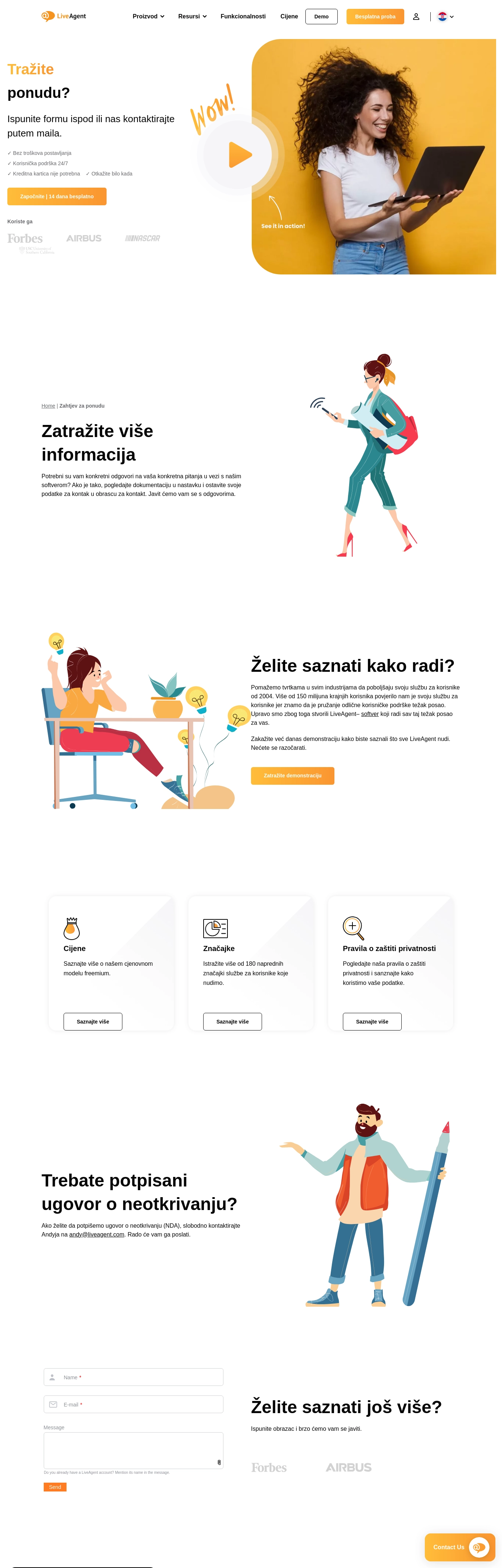 Zahtjev za ponudu - LiveAgent