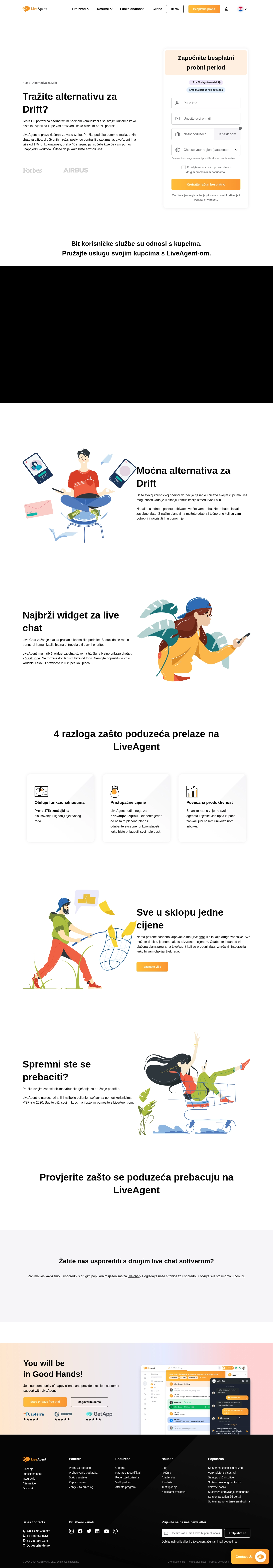 Alternativa za Drift - LiveAgent