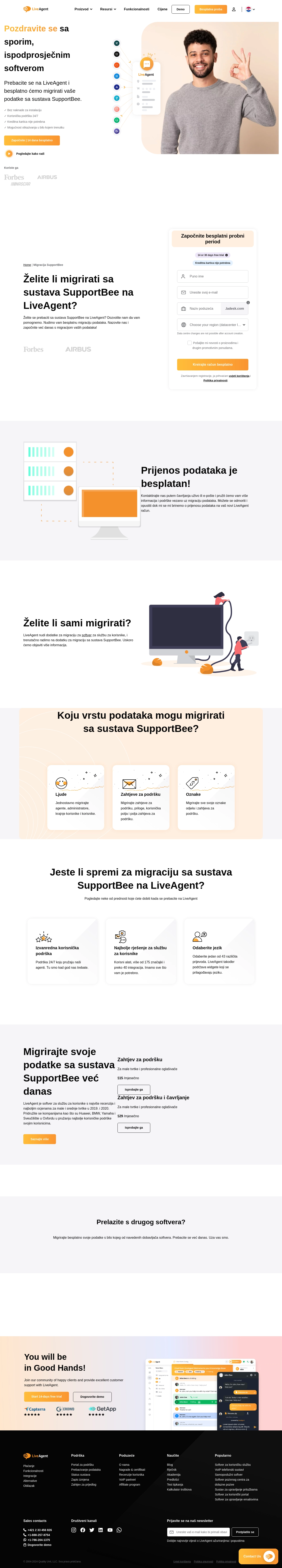 Migracija SupportBee - LiveAgent