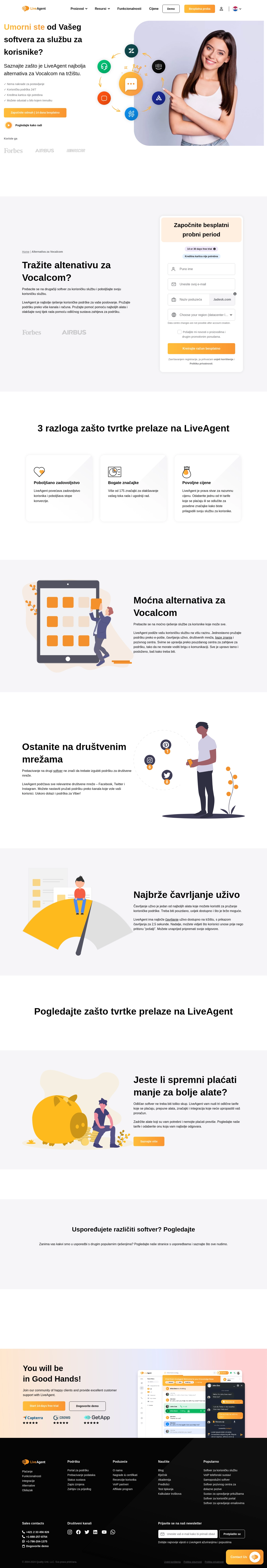 Alternativa za Vocalcom - LiveAgent