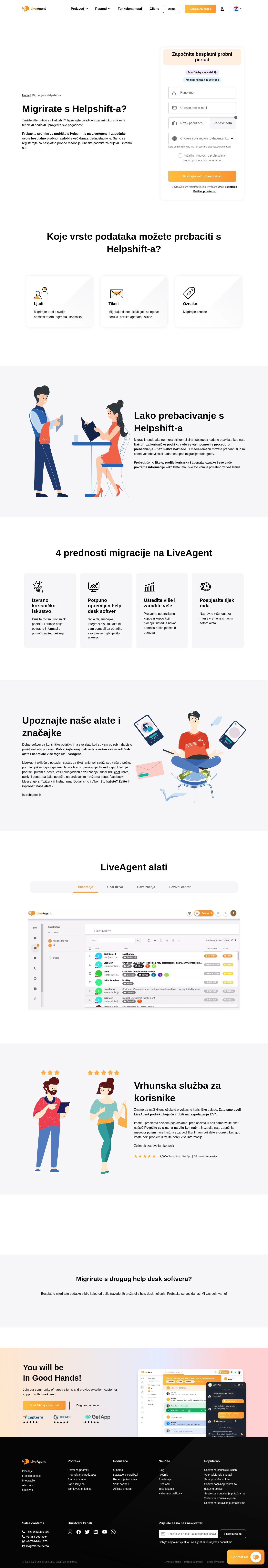 Migracija s Helpshift-a - LiveAgent