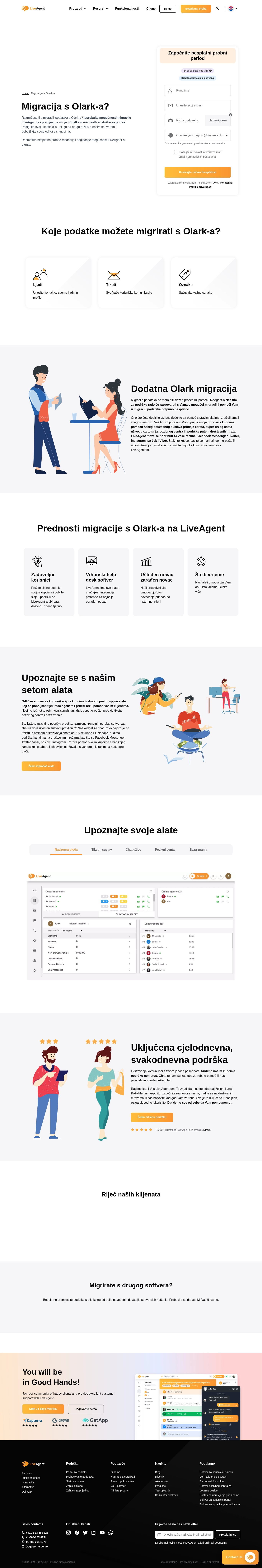 Migracija s Olark-a - LiveAgent