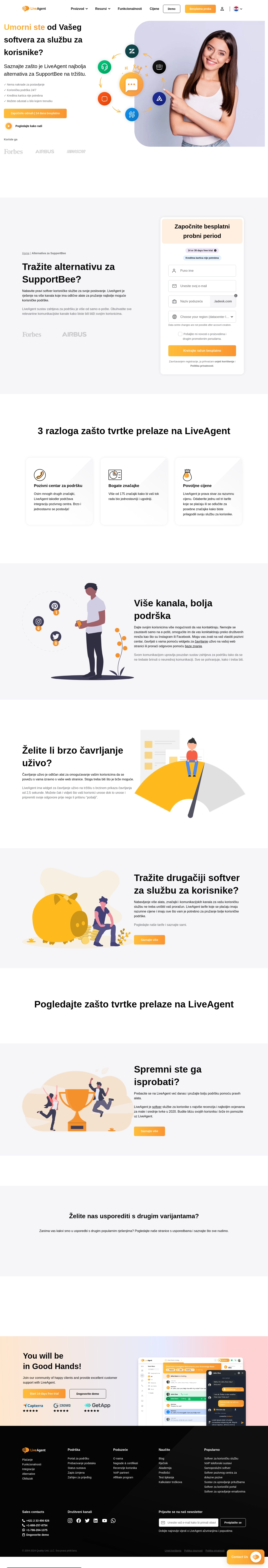 Alternativa za SupportBee - LiveAgent