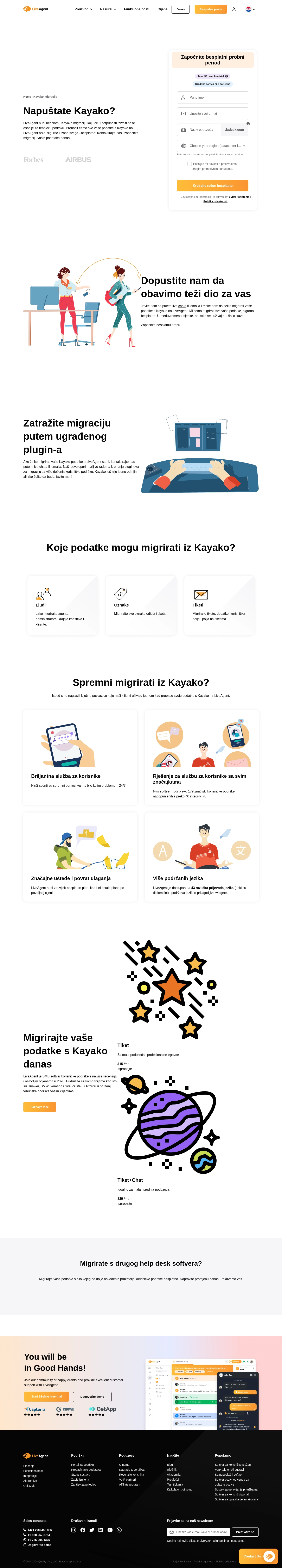 Kayako migracija - LiveAgent