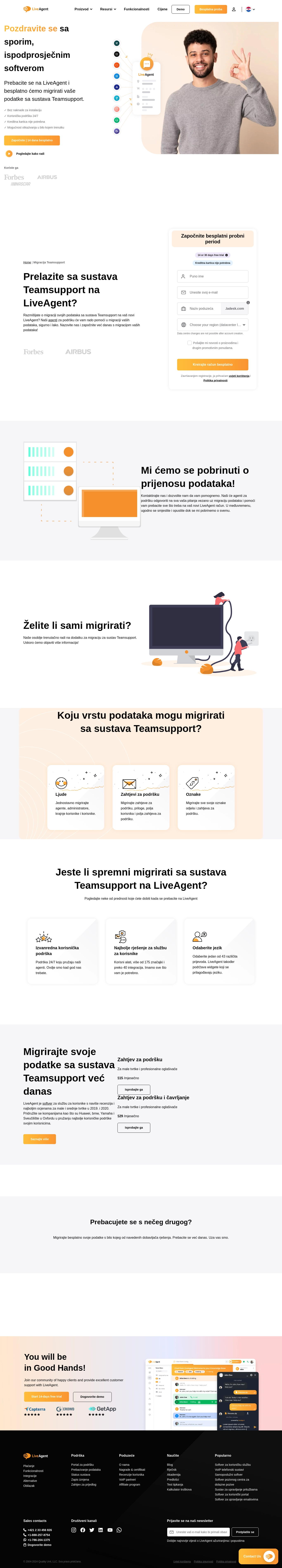 Migracija Teamsupport - LiveAgent