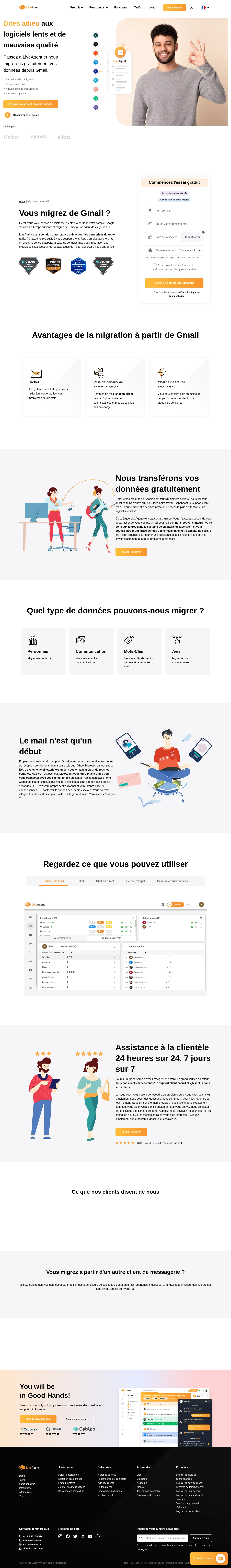 Migration de Gmail - LiveAgent