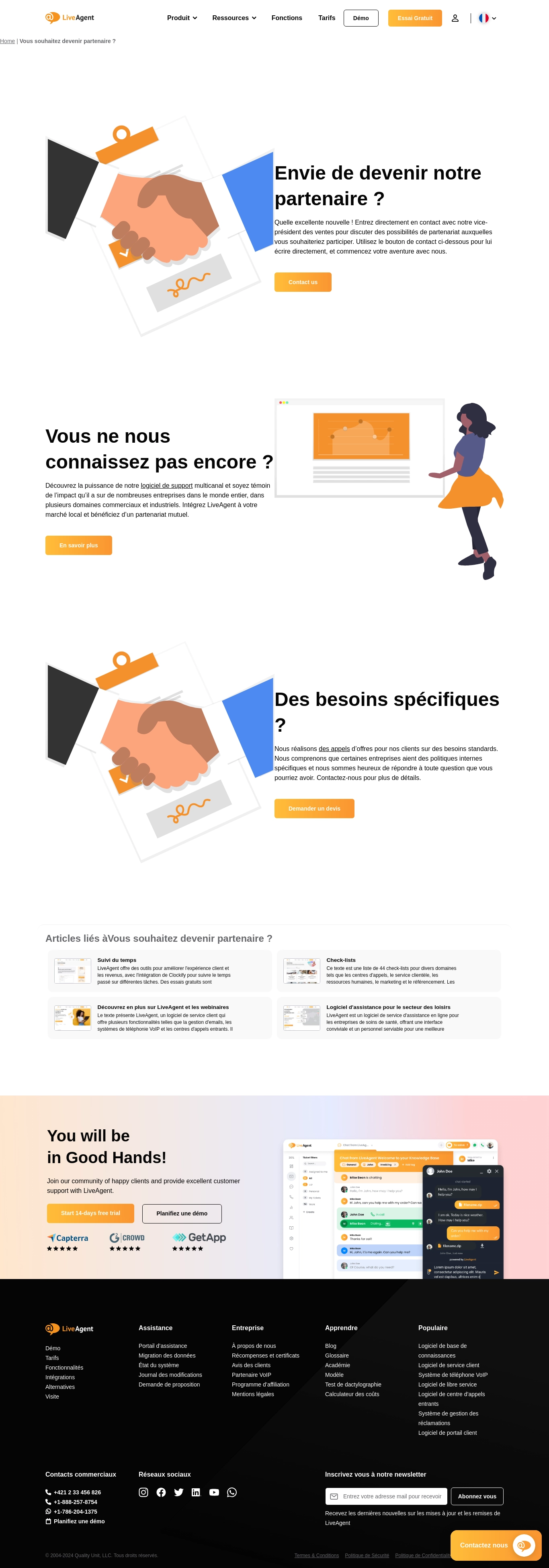 Devenez Partenaire de Quality Unit | LiveAgent