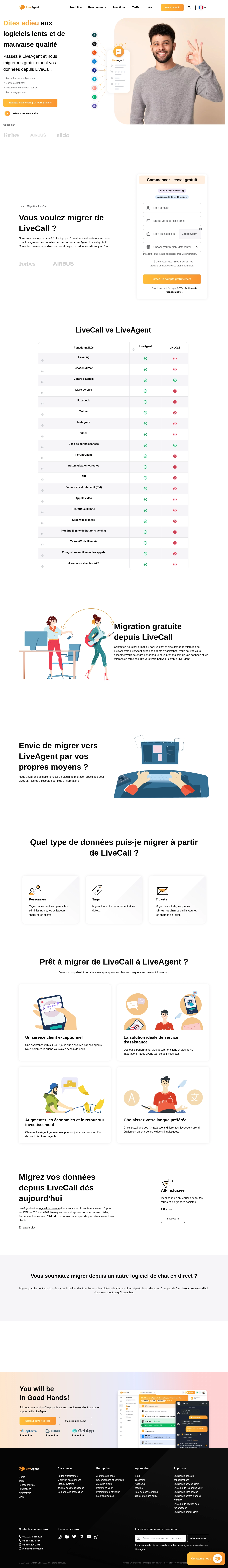 Migration LiveCall - LiveAgent