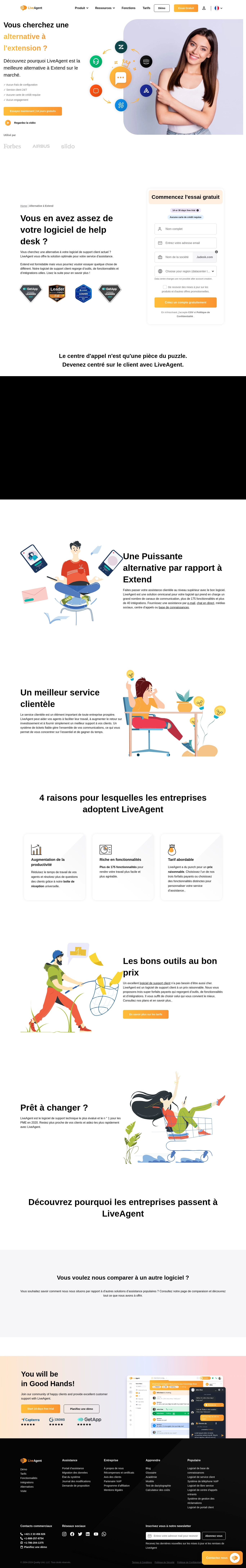 Alternative à Extend - LiveAgent