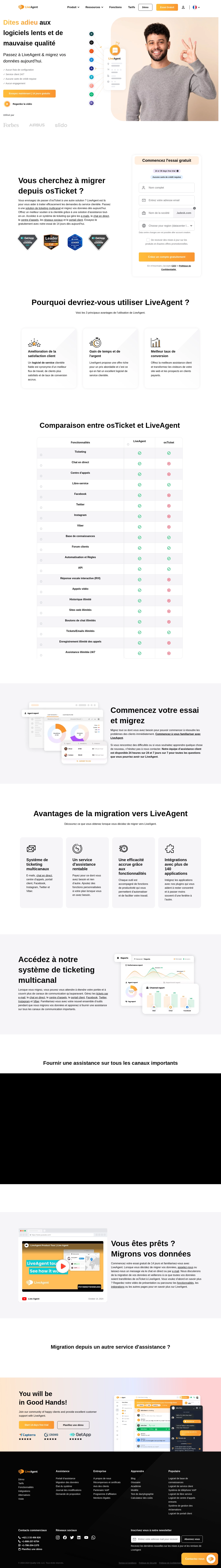 Migration depuis osTicket - LiveAgent