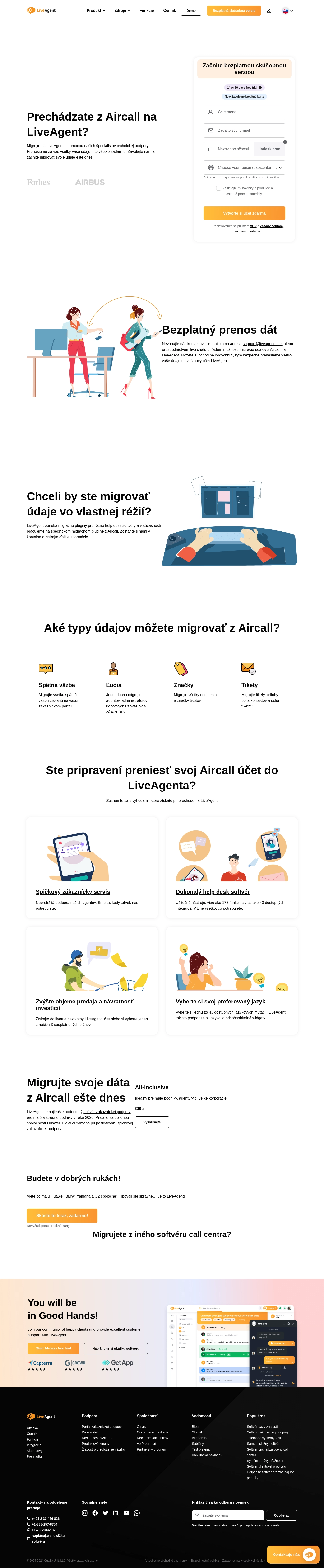 Migrácia z Aircall - LiveAgent