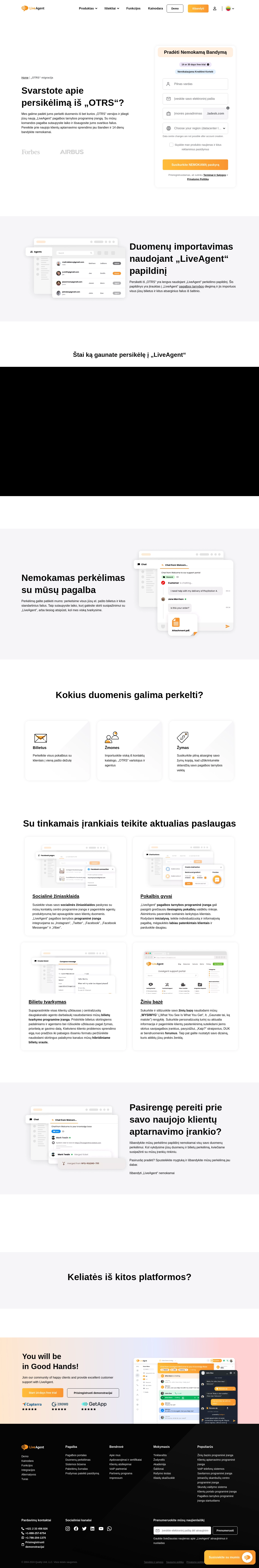„OTRS“ migracija - LiveAgent