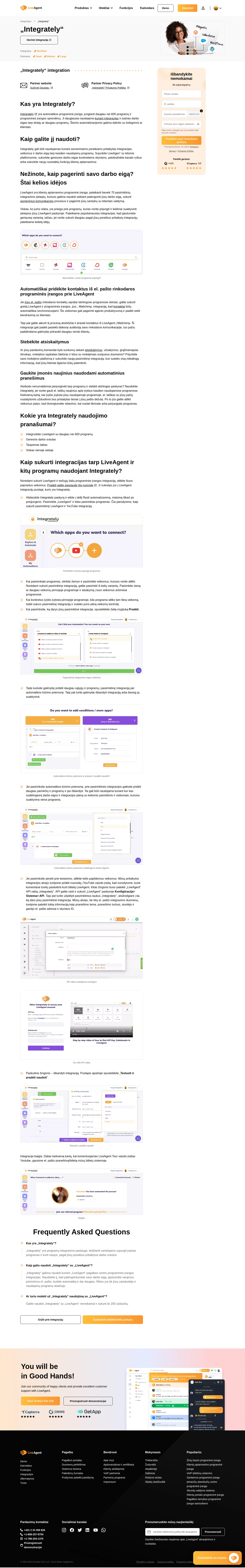 „Integrately“ - LiveAgent