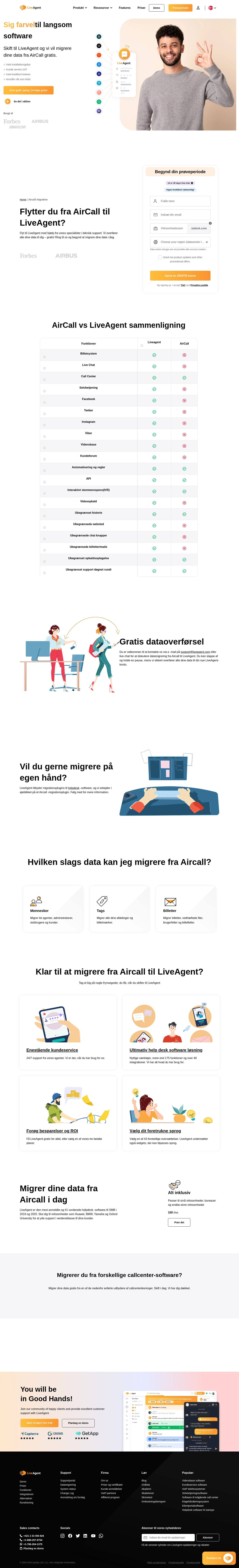 Aircall migration - LiveAgent