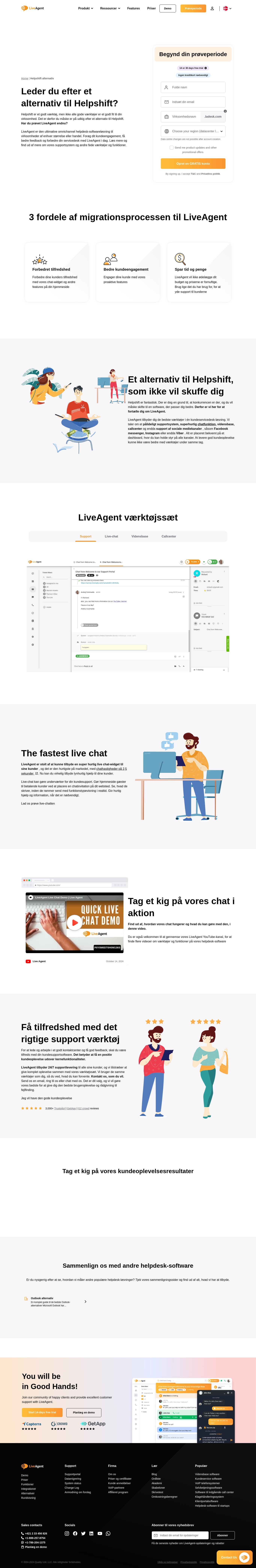 Helpshift alternativ - LiveAgent