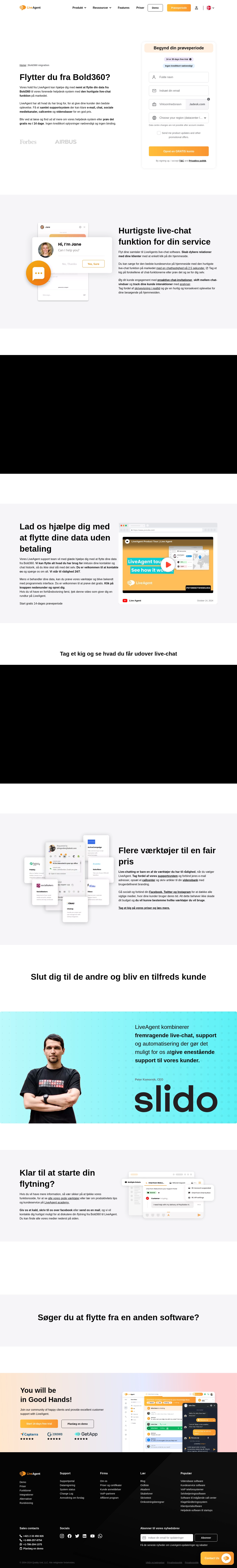 Bold360 migration - LiveAgent