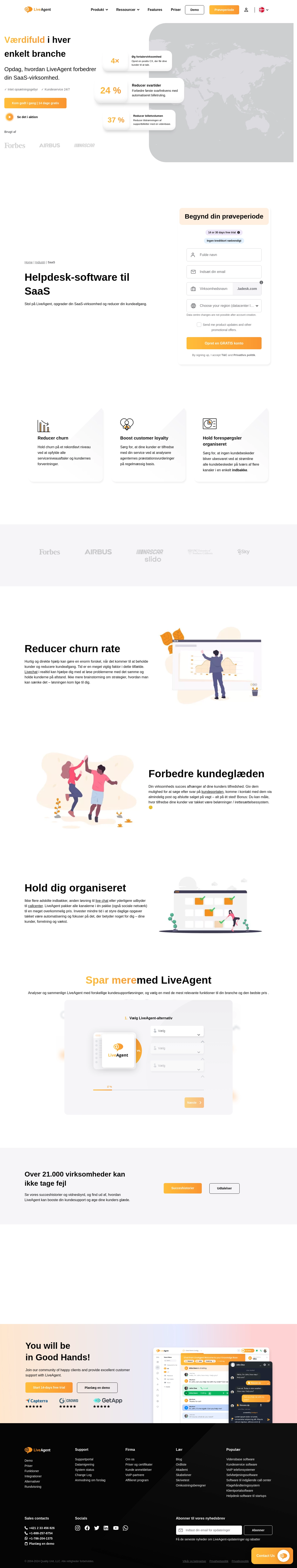 Helpdesk-software til SaaS | LiveAgent