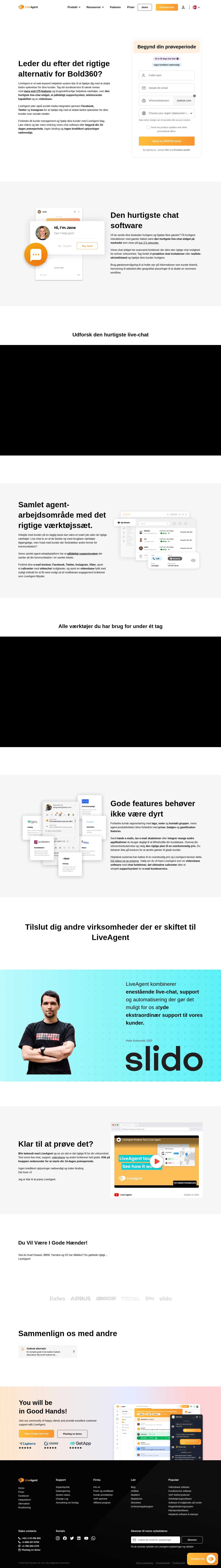 Bold360 alternativ - LiveAgent