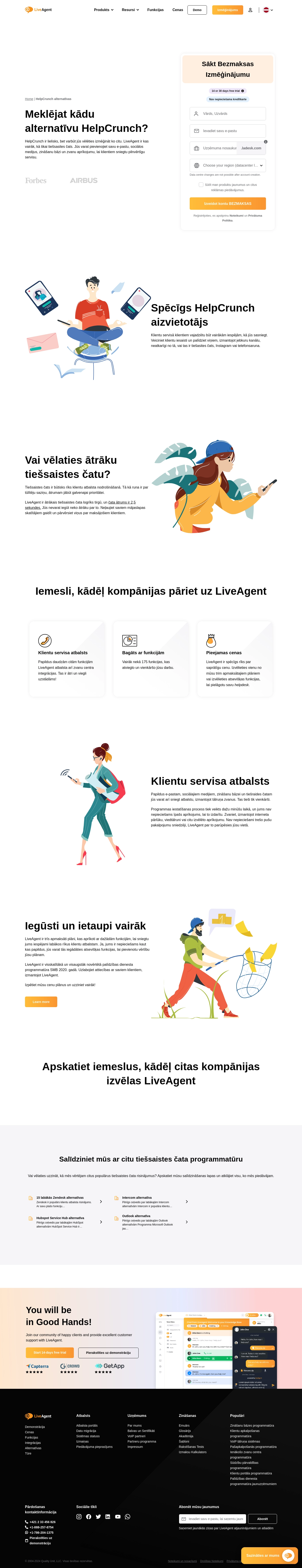 HelpCrunch alternatīvas - LiveAgent