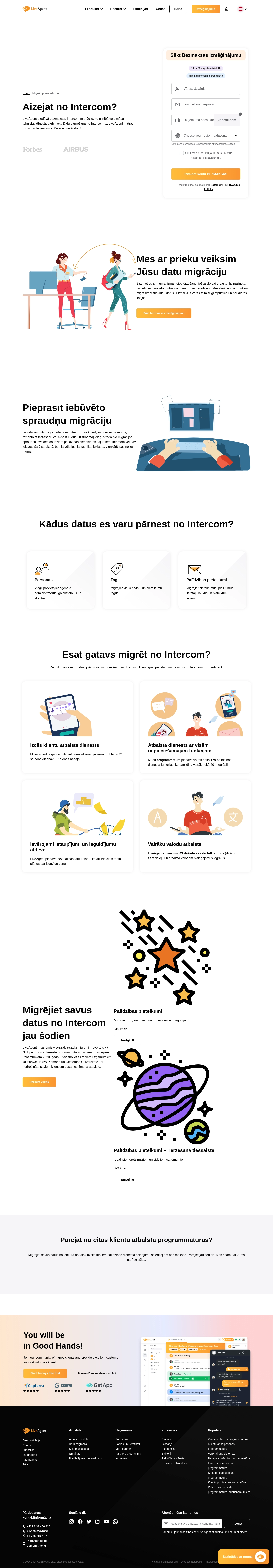Migrācija no Intercom - LiveAgent