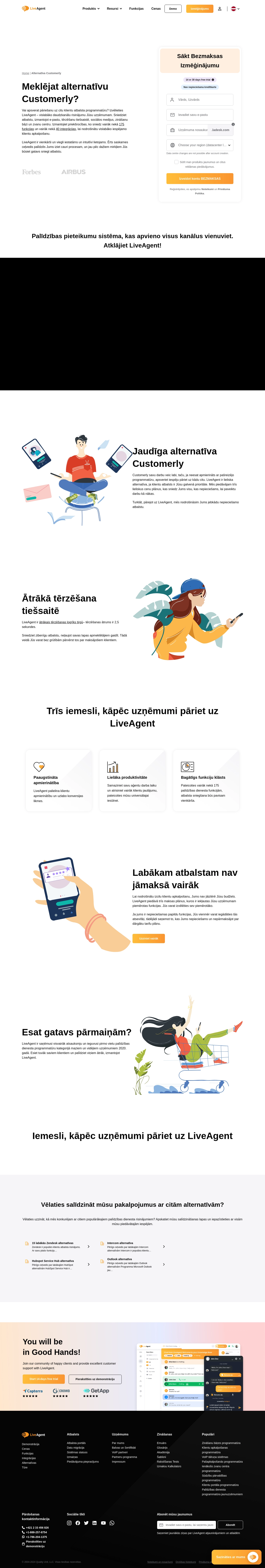 Alternatīva Customerly - LiveAgent