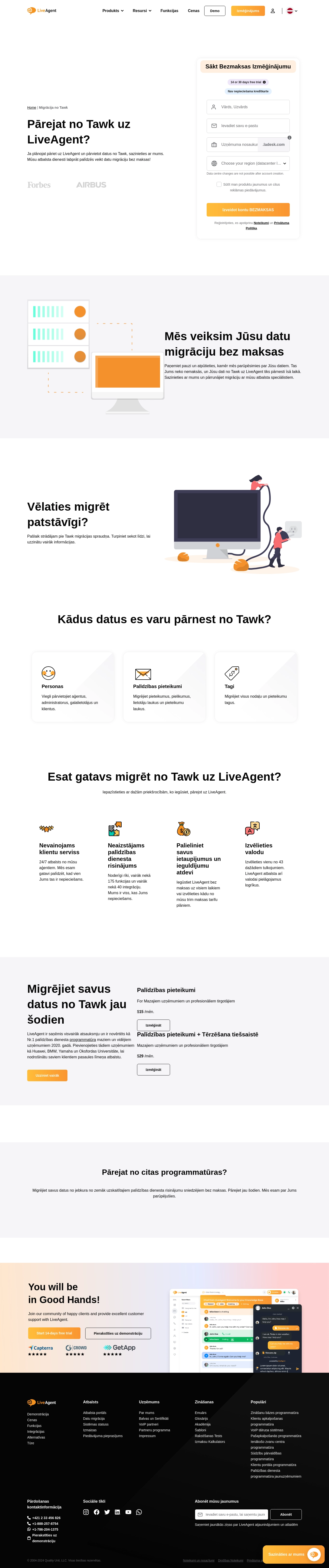 Migrācija no Tawk - LiveAgent