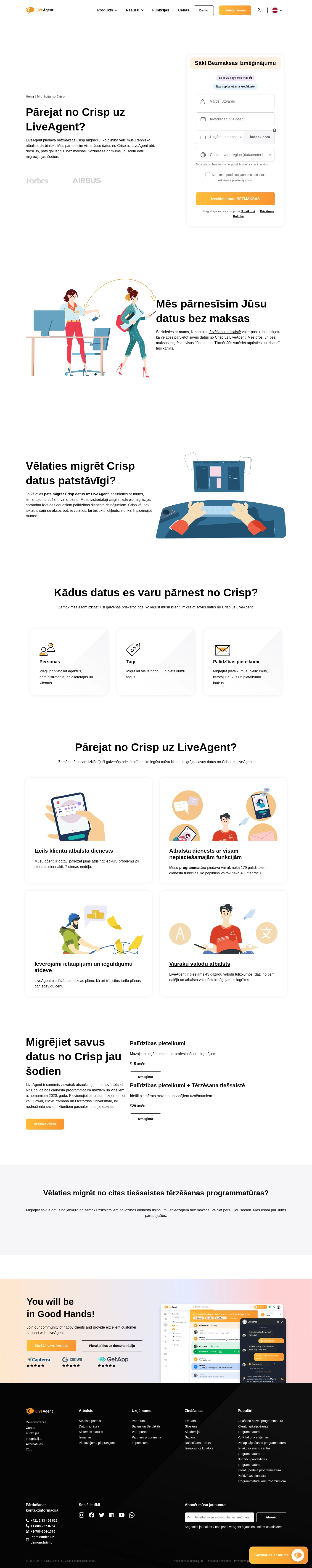 Migrācija no Crisp - LiveAgent