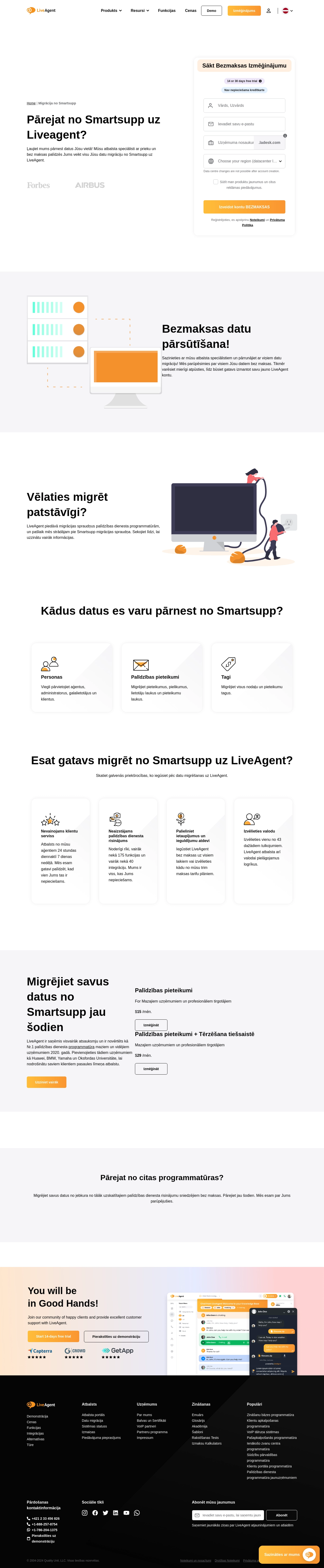 Migrācija no Smartsupp - LiveAgent