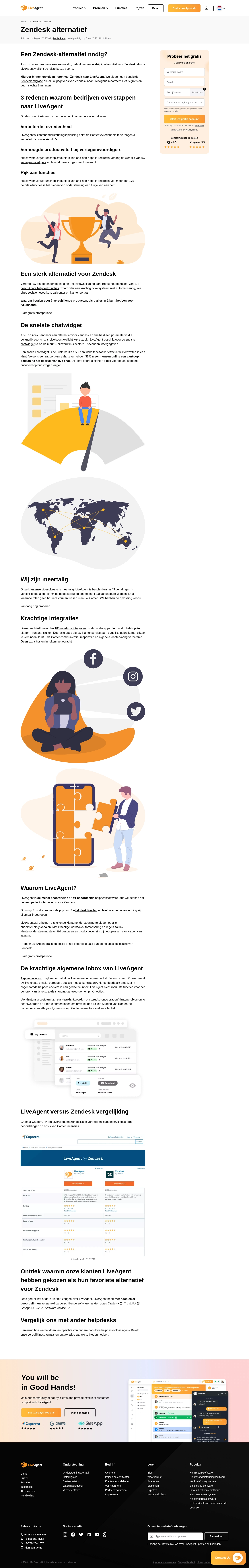 Zendesk alternatief | LiveAgent